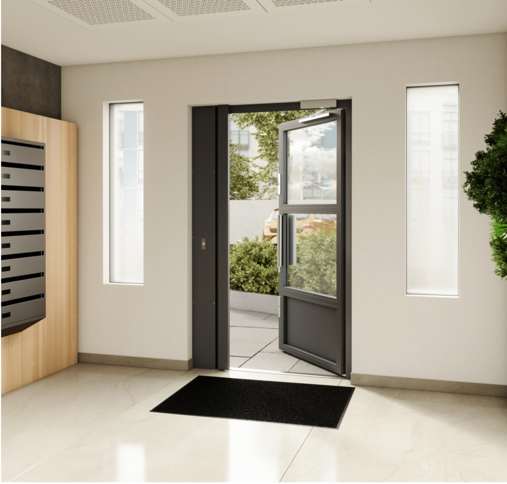 Porte de hall vitrée | Rhéa Évolution - MAREEL le serrurier